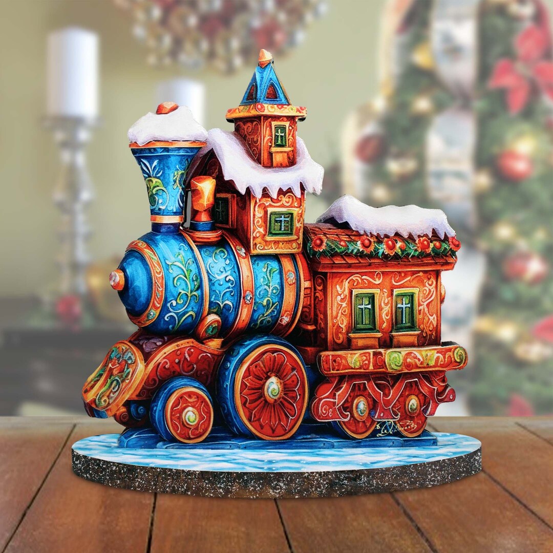 Winter Express Train - Limited Edition Solid Wood Figurine - Christmas ...