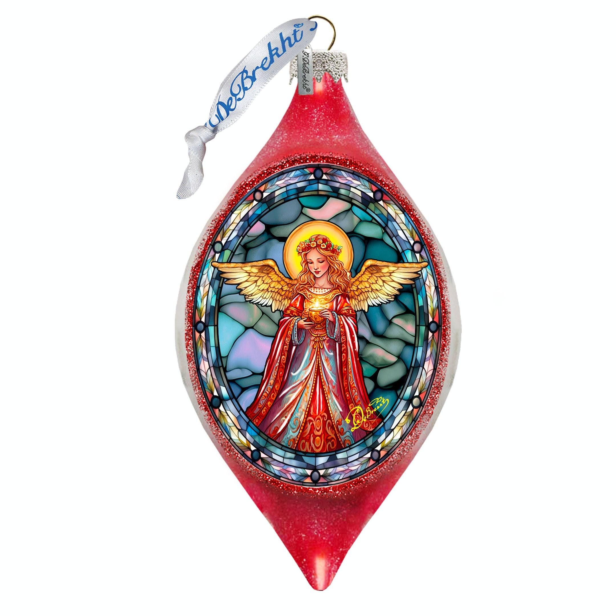 Guiding Light Angel Drop Mercury Glass Ornament - Nativity Holiday ...