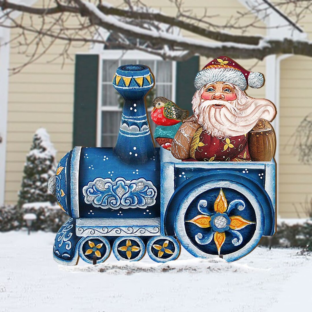 Outdoor Santa Train Ride - Christmas Holiday Santa Clause Décor Welcome ...
