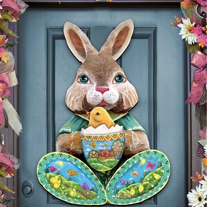 Easter Bunny Easter Spring Bunny Rabbit DIY Coloring Wooden Decorative ...