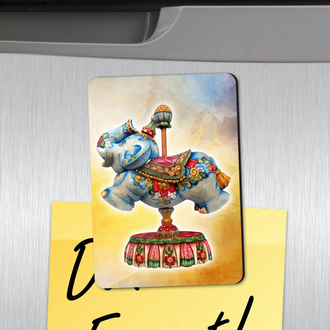 Carousel Elephant Shape Refrigerator Magnets Set of 3 8114043GT-S3 ...