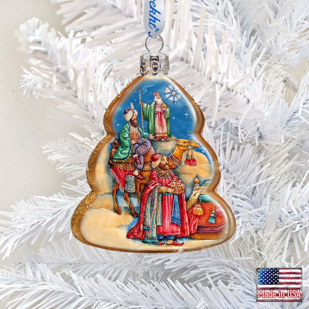 Three Kings Mercury Glass Ornament - Nativity Inspirational Decor ...