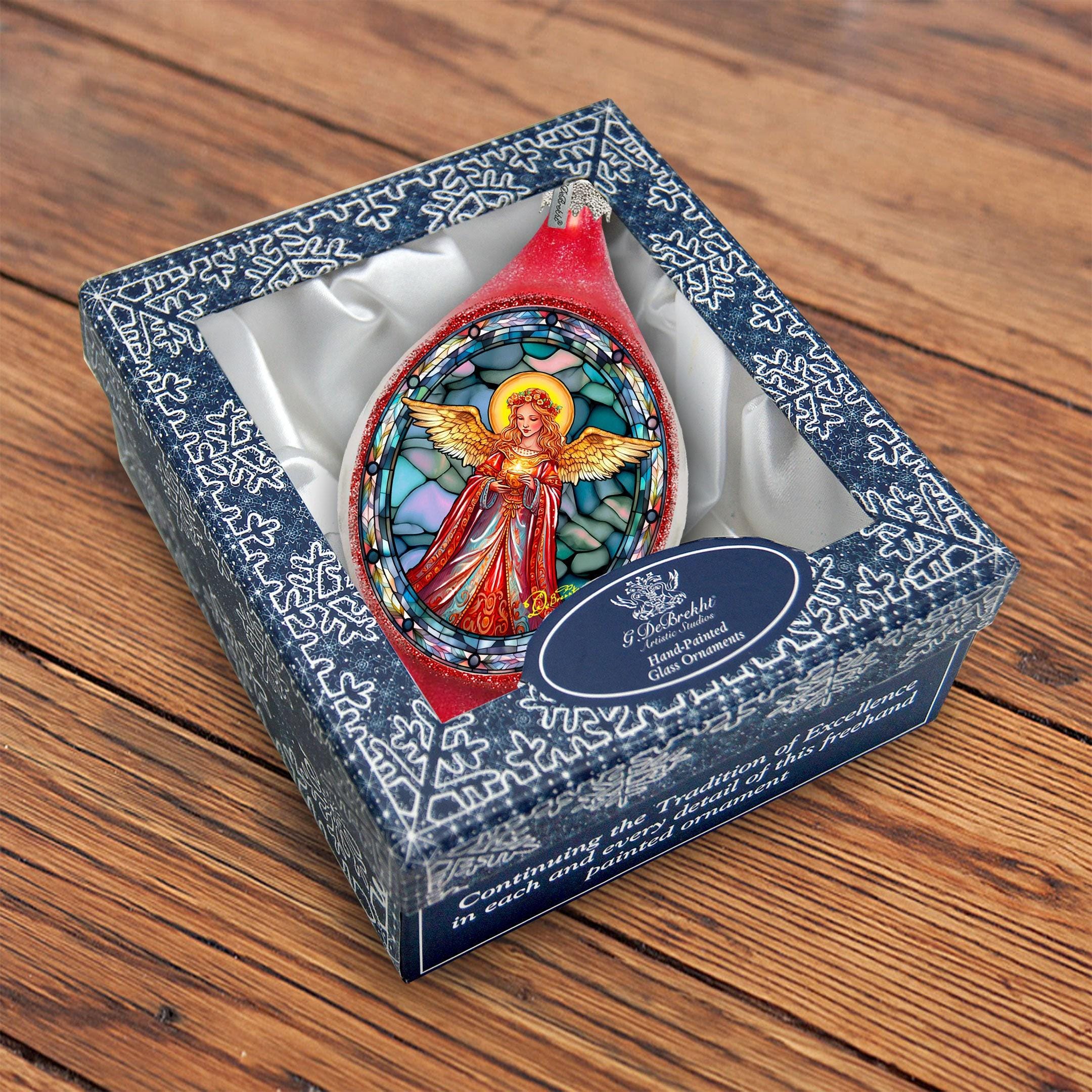 Guiding Light Angel Drop Mercury Glass Ornament - Nativity Holiday ...