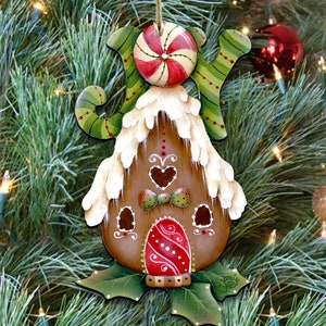 Christmas Ornaments Joy Gingerbread House Tree Ornament - Etsy