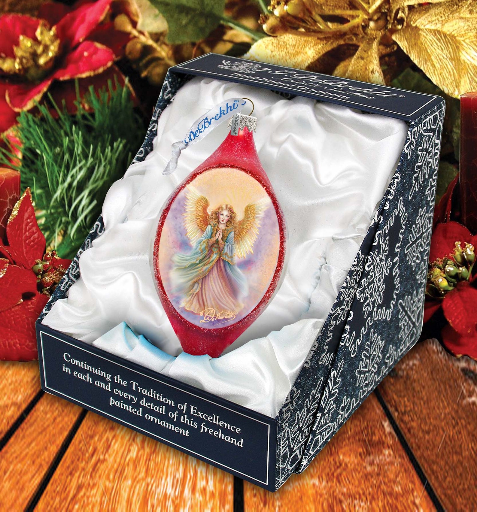 Angel Drop Mercury Glass Ornament - Nativity Holiday Decor ...