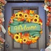 Welcome Sign Autumn Fall Flower Wreath - Thanksgiving Centerpiece ...