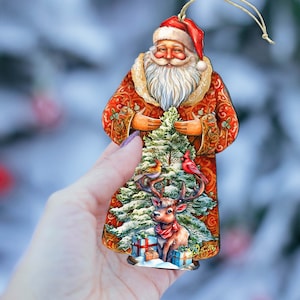 Santa Forest Friends Ornament, Handcrafted Christmas Tree Decoration ...