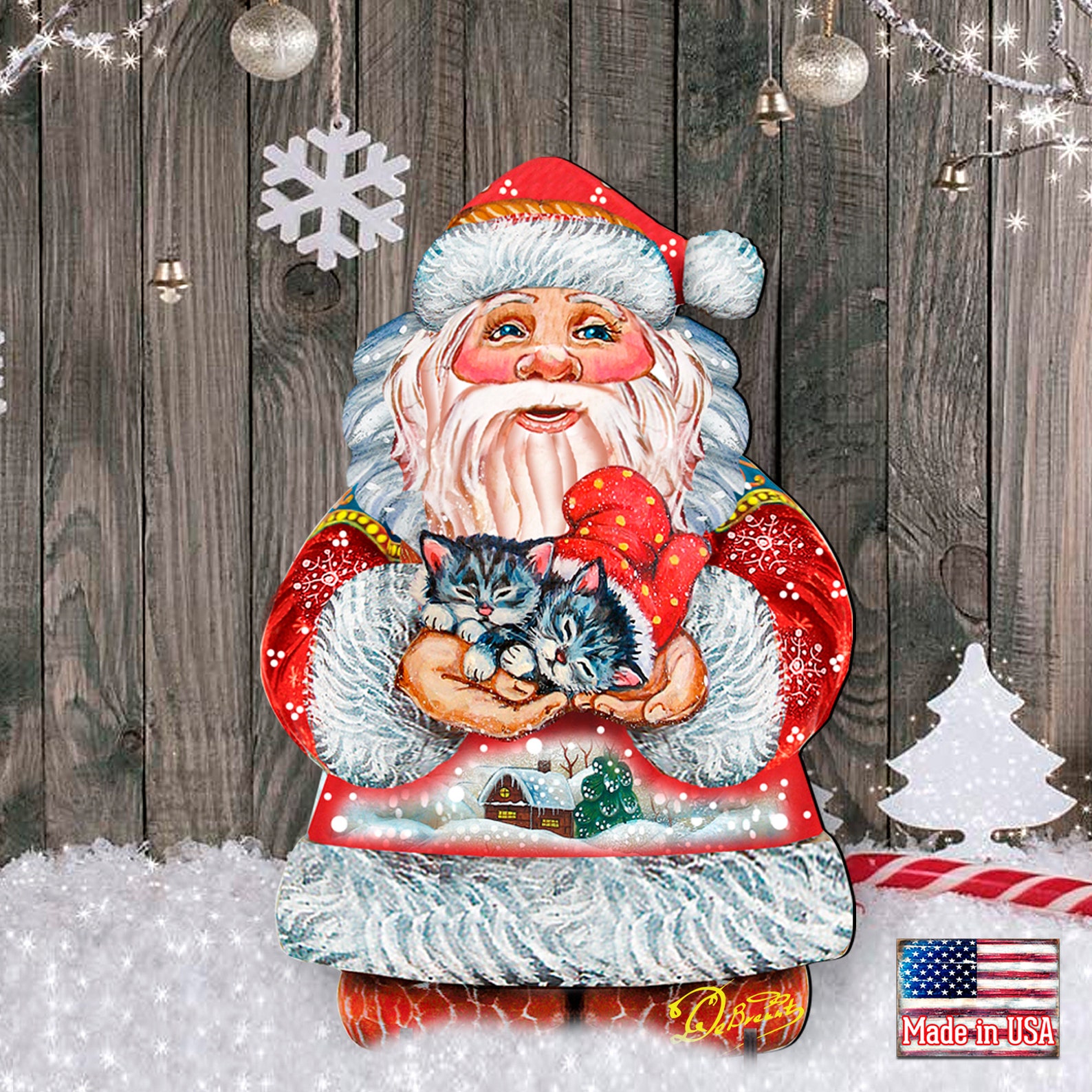 Holiday Decorations Santa Cat Lover Christmas Free-Standing | Etsy