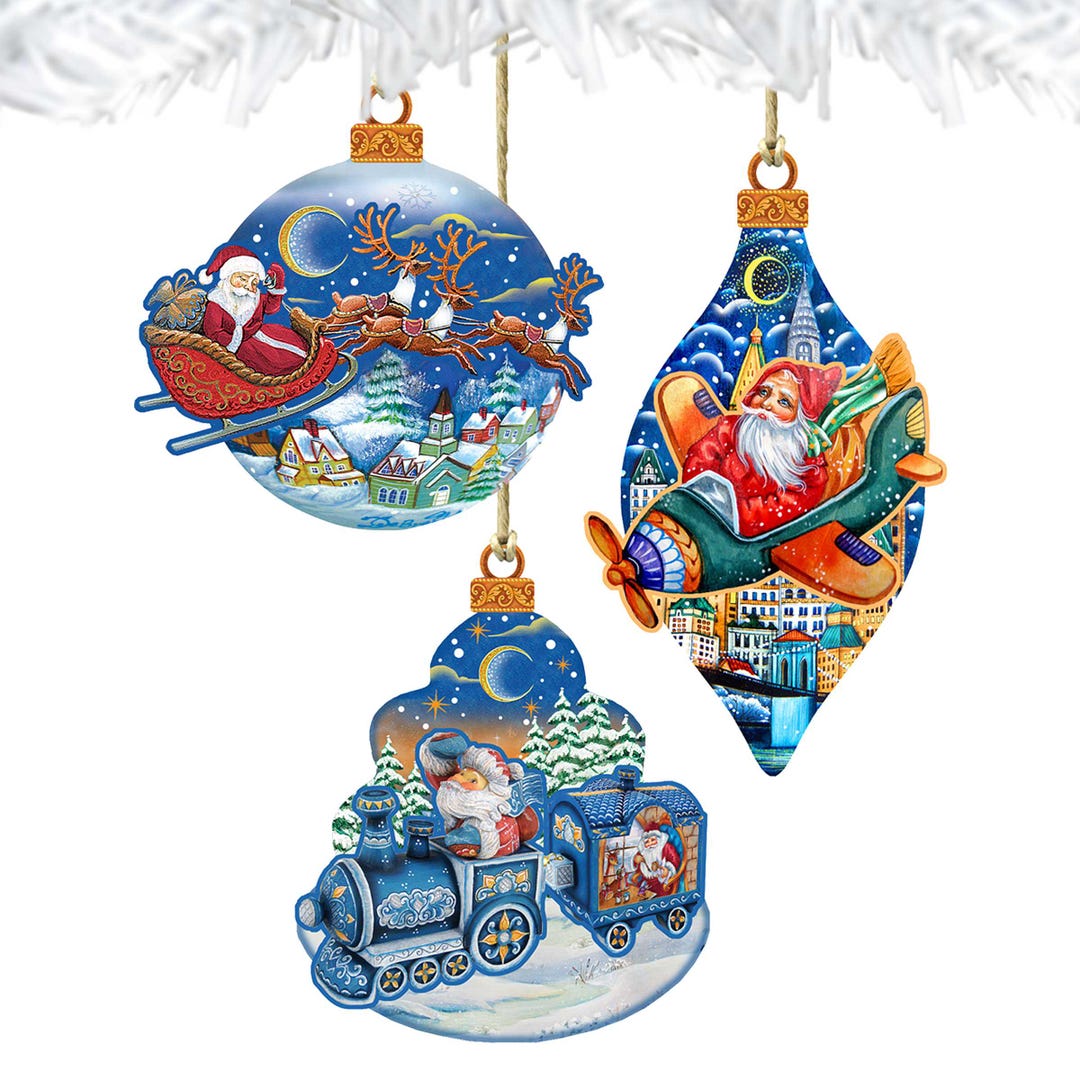 Classic Set of 3 - Keepsake Christmas Gifts - Handcrafted Wooden ...