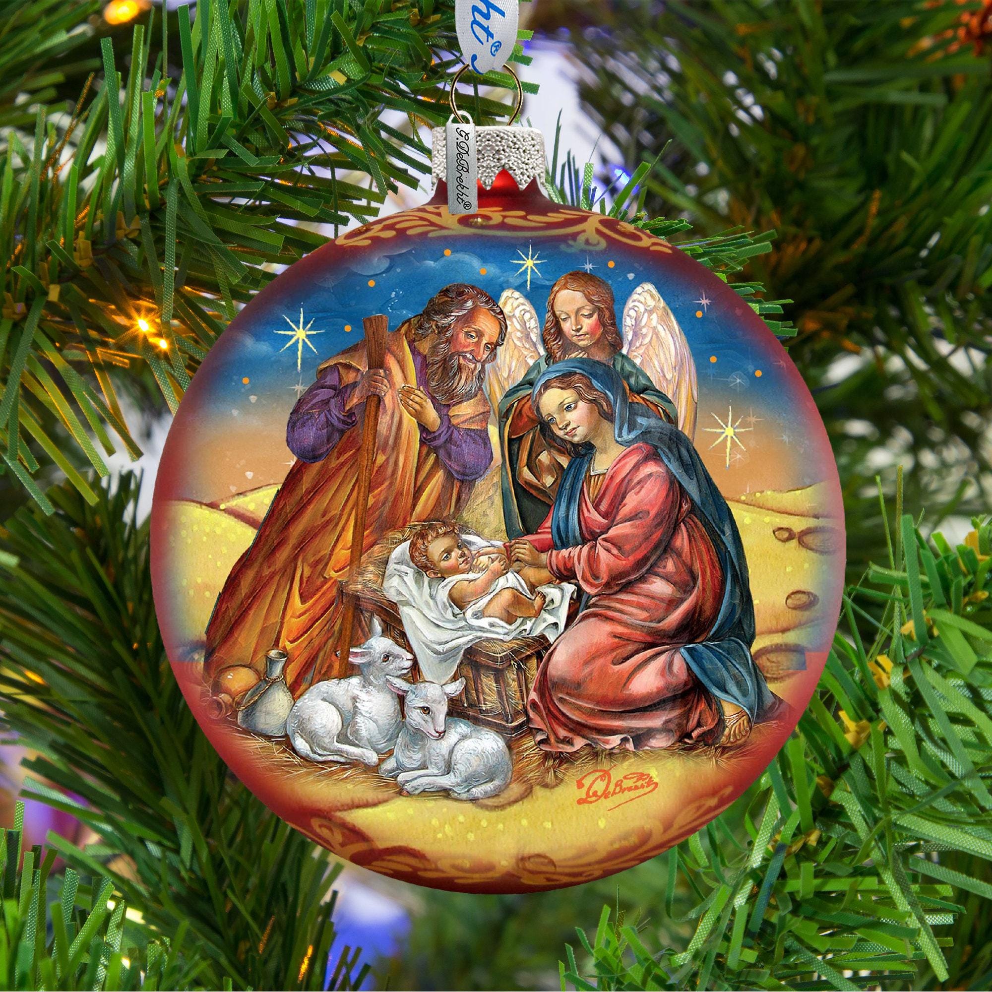 Regal Nativity Limited Edition Hand-painted Mercury Glass Ornament ...
