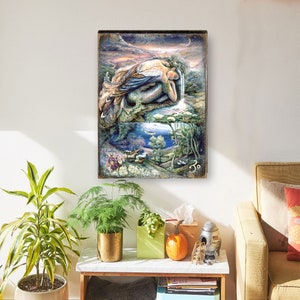 Mer Angel Wall Art on Reclaimed Wood, Coastal Decor for Beach House ...