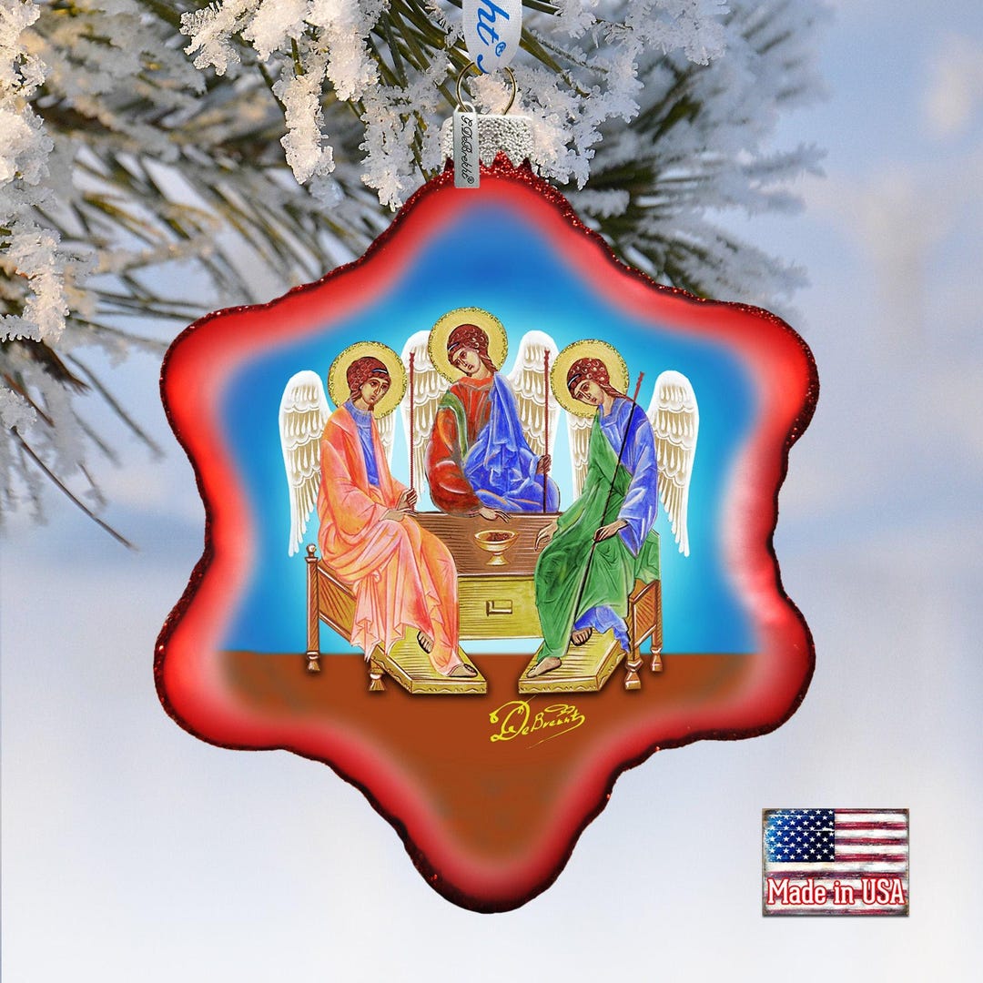 Trinity Nativity Snowflake Mercury Glass Ornament - Inspirational ...