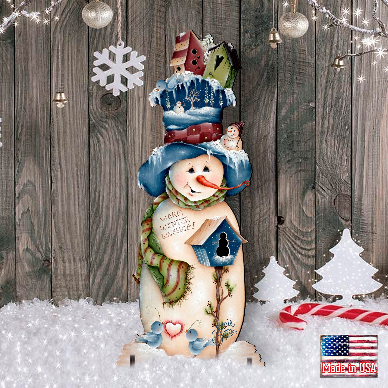 Outdoor Christmas Decorations Snowman Yard Art Holiday | Etsy