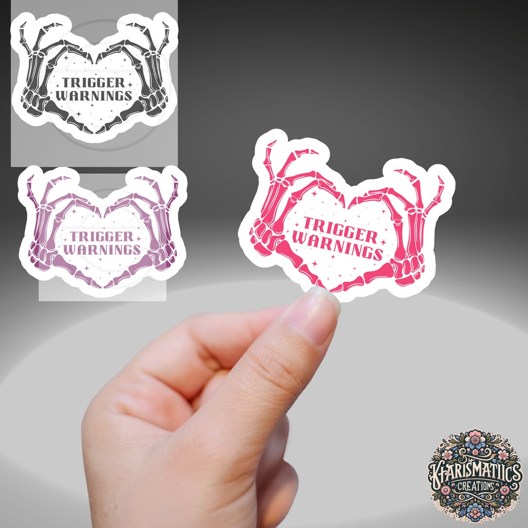 Trigger Warning Sticker Dark Romance Reader, Spicy, Kindle Reading ...