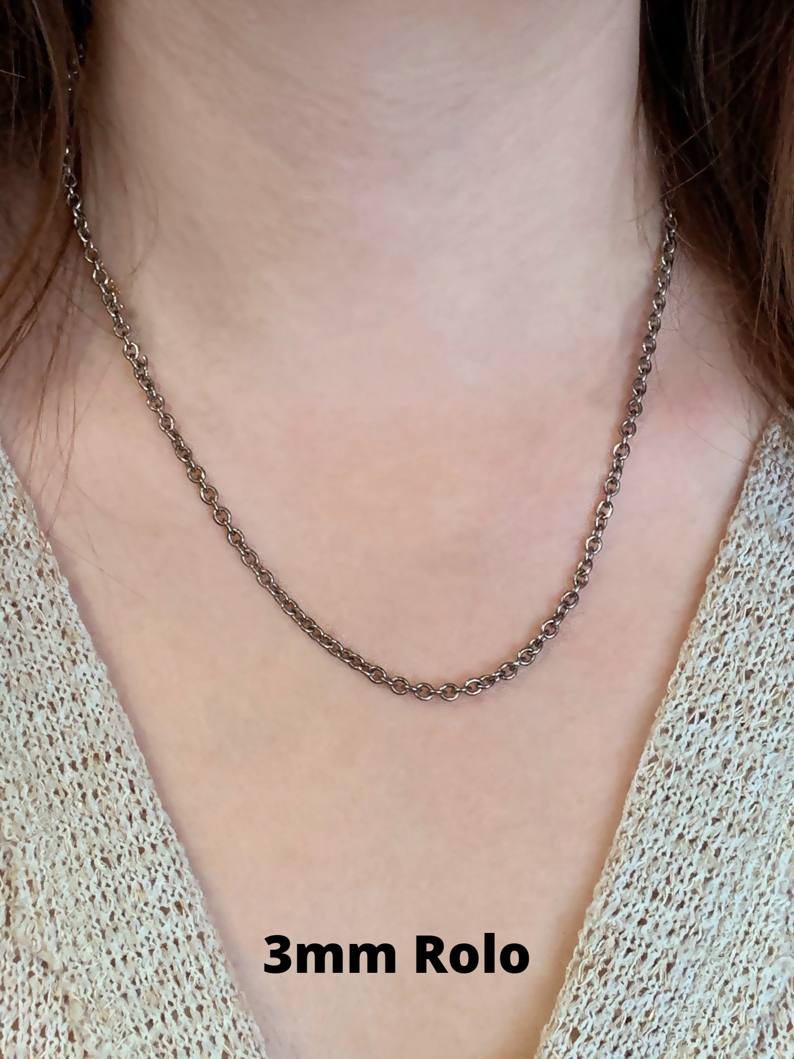 Titanium Rolo Chain - Etsy