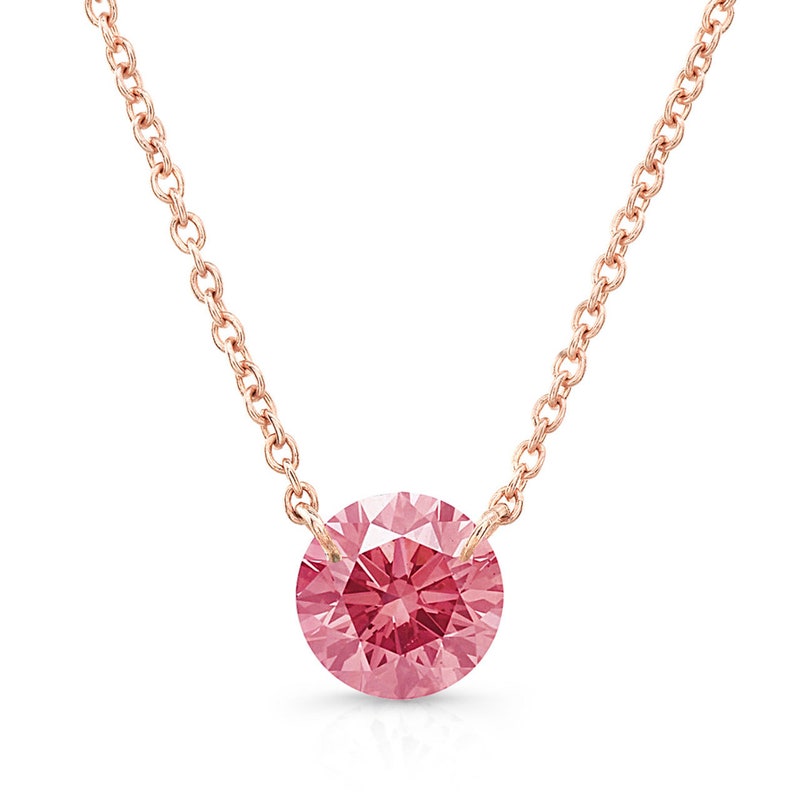 Pink Diamond Pendant - Etsy
