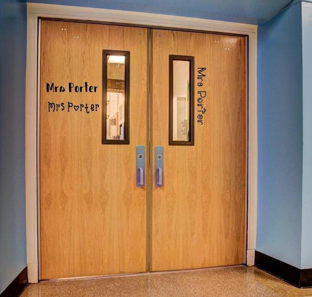 Aus Made Personalised Teacher Name Door Label Classroom Label in Vinyl ...