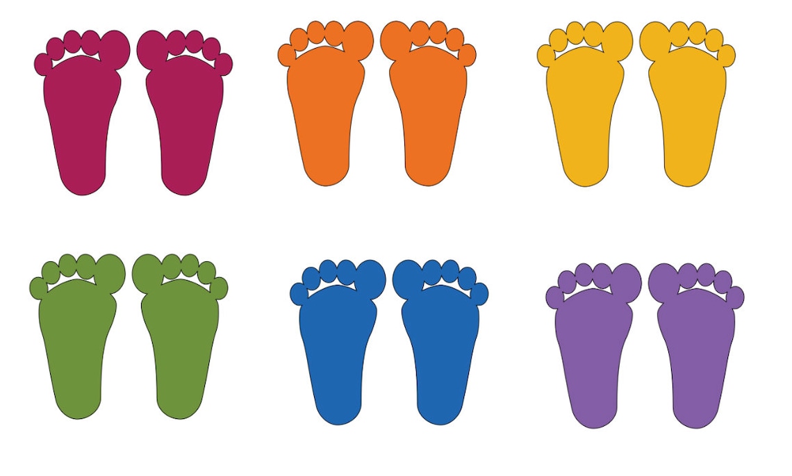 Aus Made FOOTPRINTS Classroom Line up feet adhesive vinyl | Etsy
