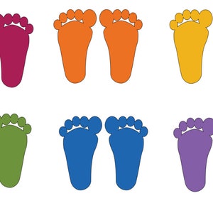 Aus Made FOOTPRINTS Classroom Line up Feet Adhesive Vinyl | Etsy