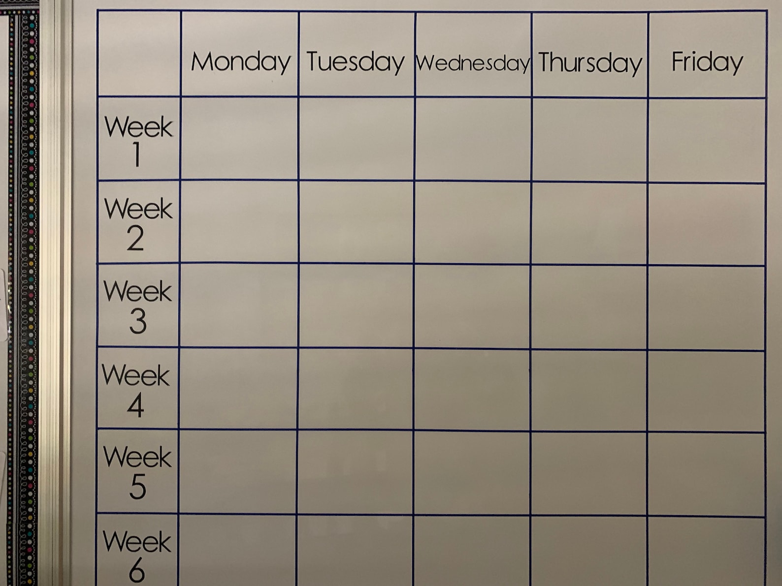 Aus Made Whiteboard Calendar Wall Organiser for School or Office Decals ...