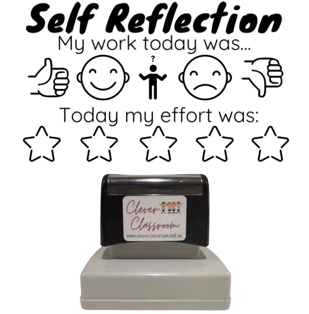 Self Reflection 2- Teacher Stamp Self Inking Your Choice of Colour - Etsy