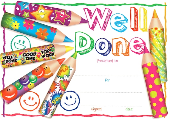 25 Well Done Certificates for Classroom rewards teacher | Etsy
