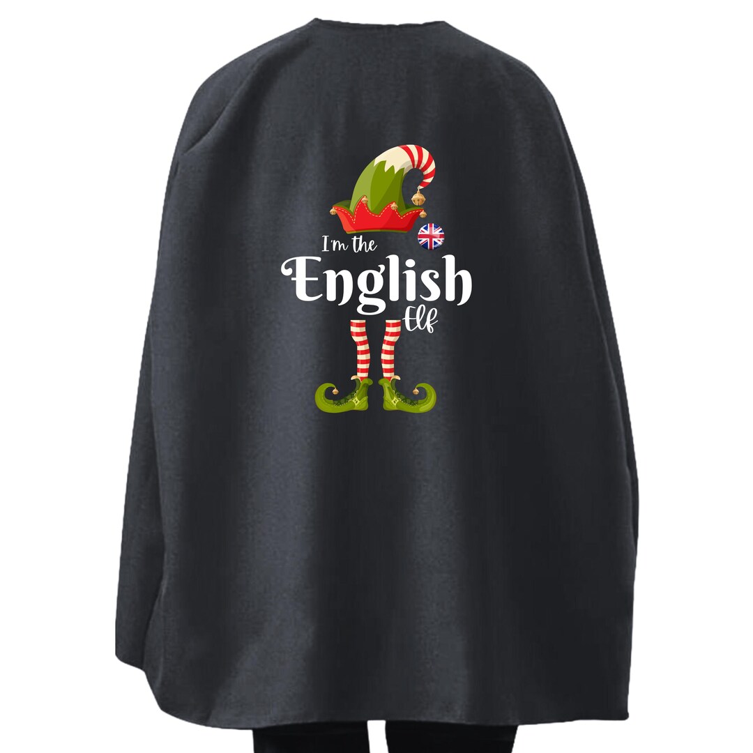 Adult Cape - Elf Squad - I'm the English Elf - Etsy