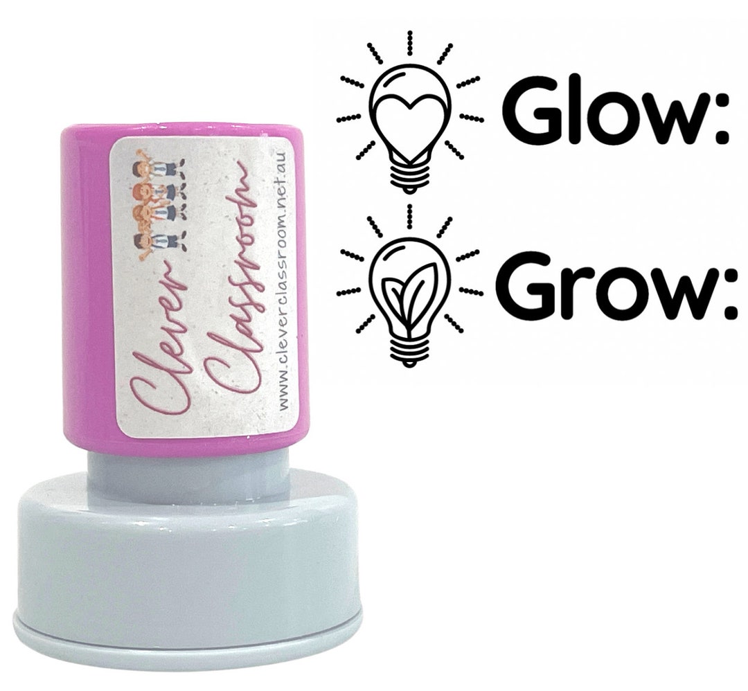 Sello para maestros Glow and Grow Redondo de 30 mm - Etsy México