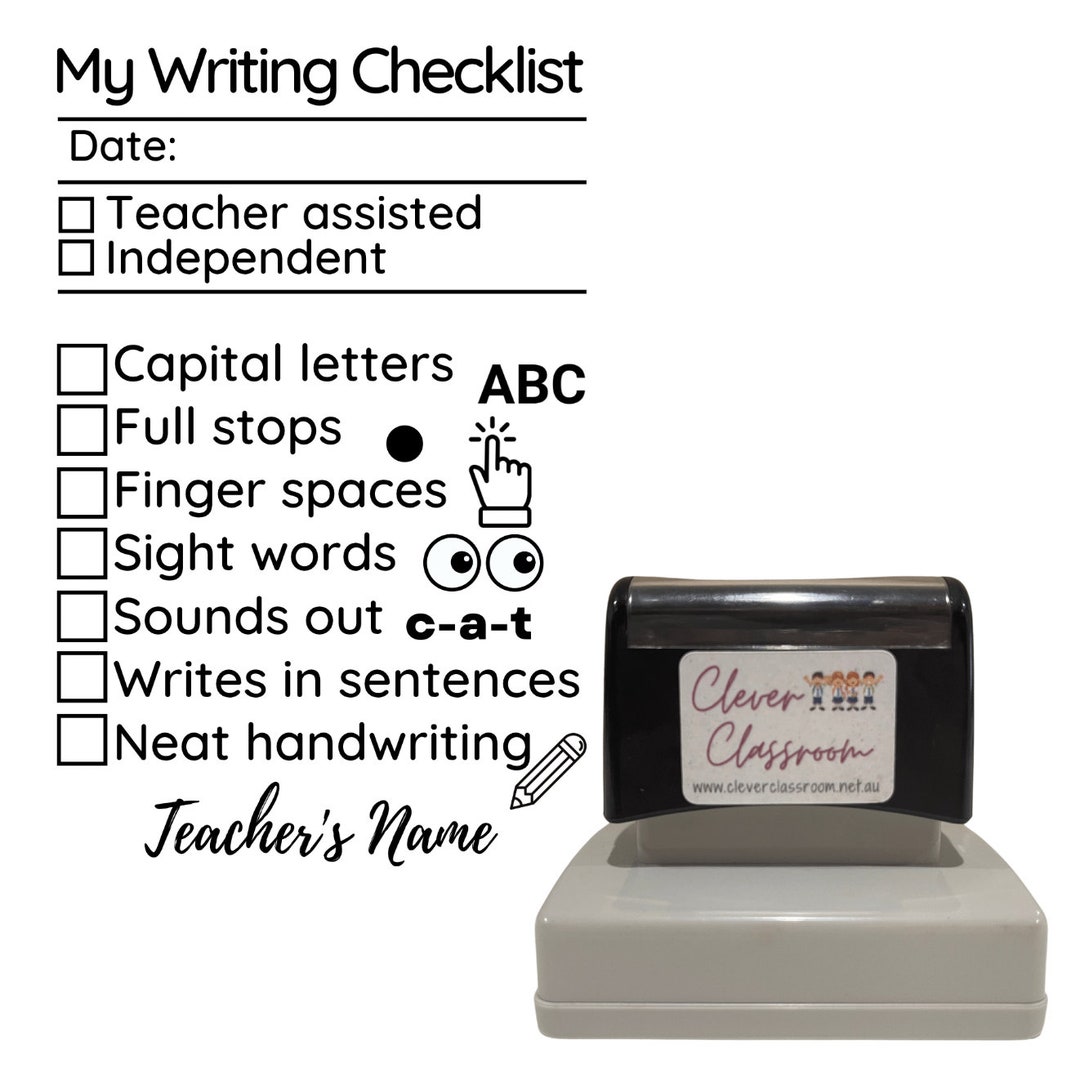 My Writing Checklist Feedback Stamp Rectangle 43 X 67mm - Etsy