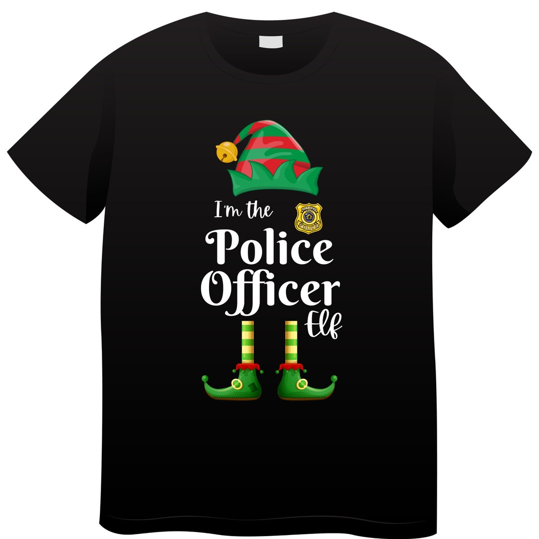 Elf Squad Iron on Transfer I'm the Police Officer Elf - Etsy