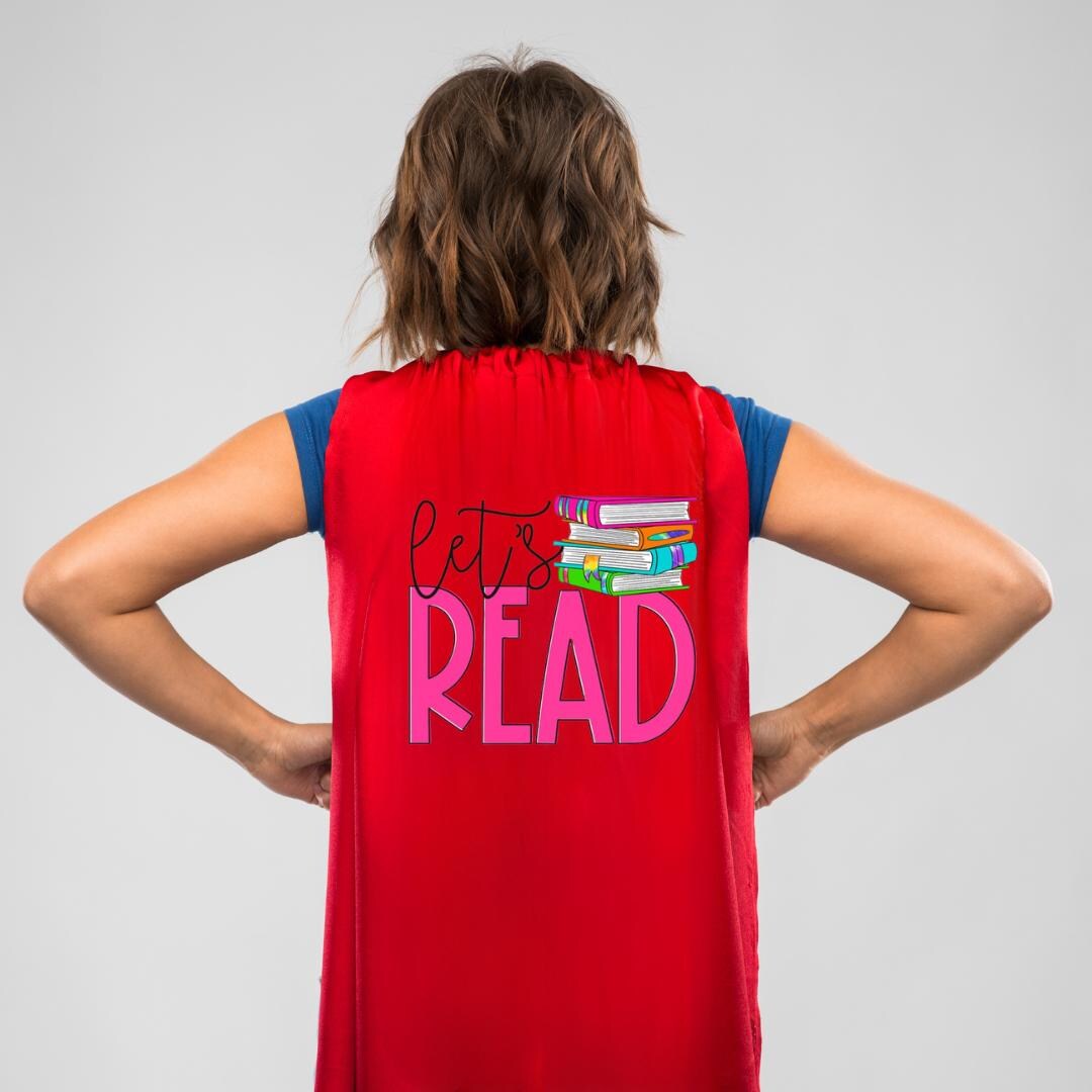 Student or Teacher Cape - Let's Read - Etsy