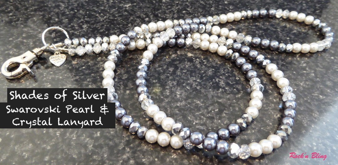 Swarovski Pearl / Crystal Lanyards Perfect Gift Hand Made - Etsy