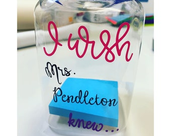 I Wish My Teacher Knew Jar - Etsy