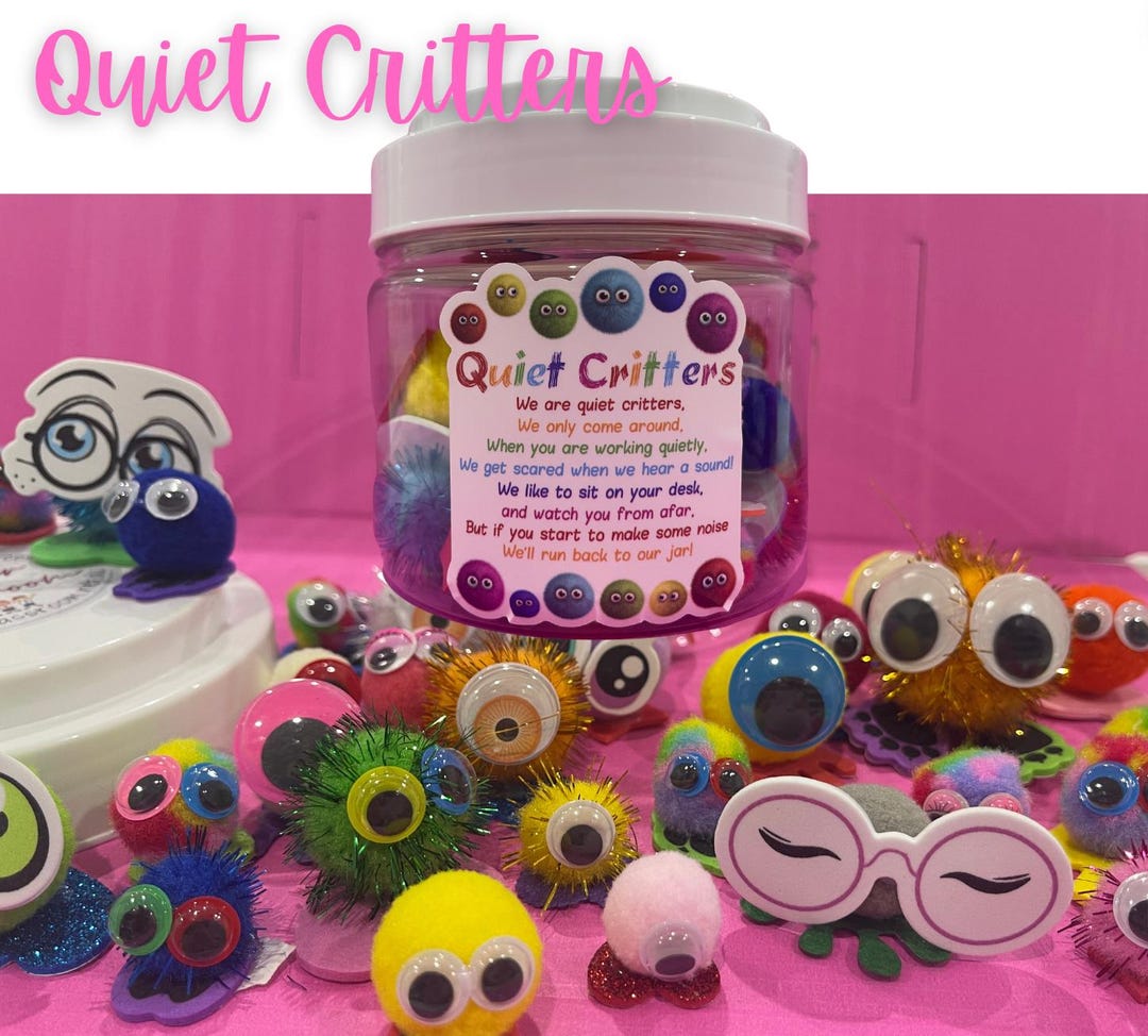 Mixed Colours Classroom Quiet Critters - Pompom Creatures to Use for ...