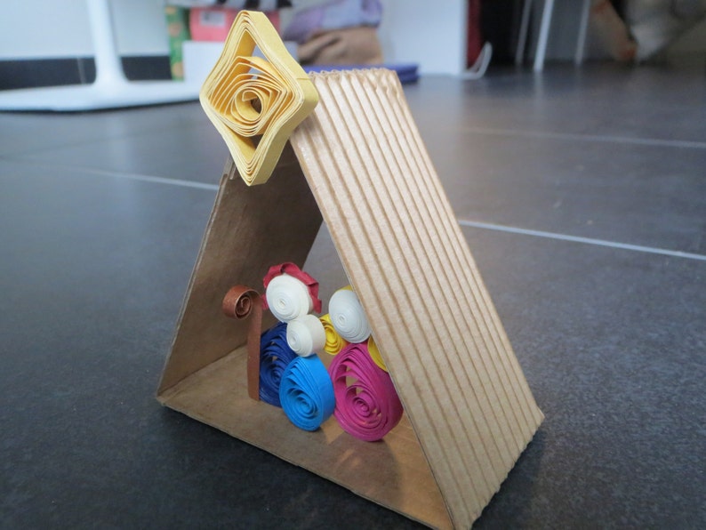 Unique handmade miniature quilling nativity scene with a paper - Etsy ...