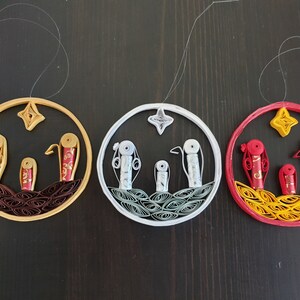 Circular Nativity Scene to Hang - Mini Ornament Quilling Set - Etsy
