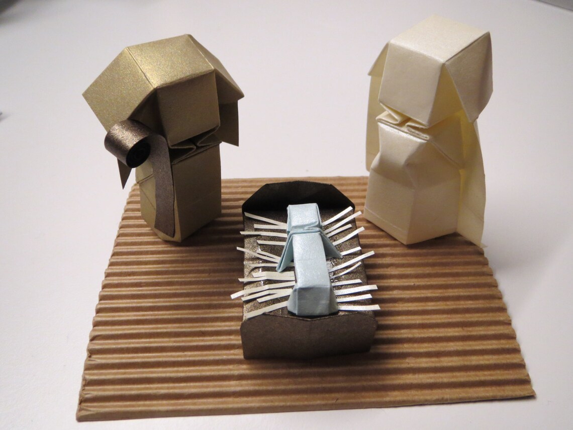 Handmade Nativity Scene All in Origami Very Original With a - Etsy
