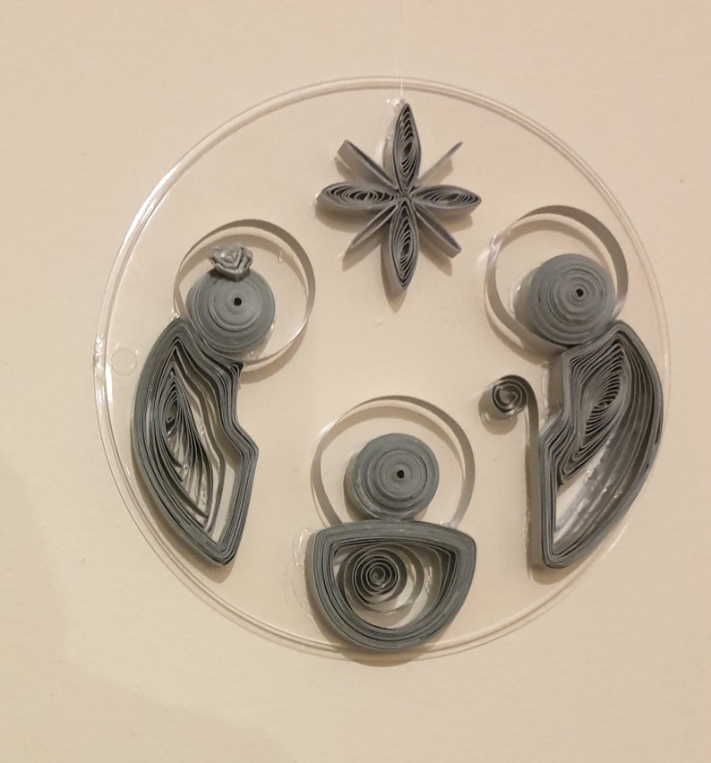 Unique and Special Quilled Nativity Scene on a Transparent Acrylic ...