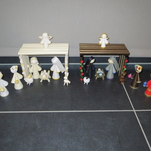 Complete Handmade Quilling Nativity Scene in Paper - 9 Pieces and a Hut ...