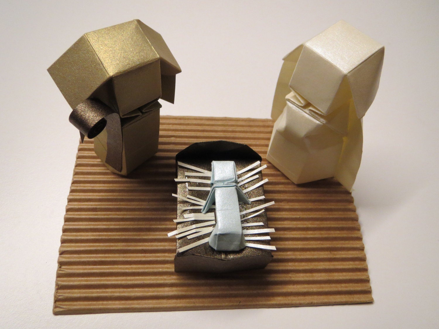 Handmade Nativity Scene All in Origami, Very Original With a Base for ...