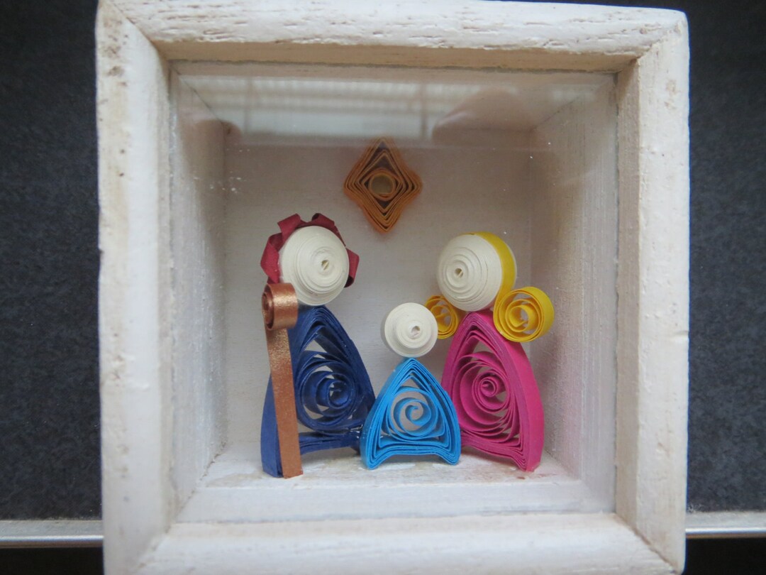Beautiful Handmade Quilling Nativity Scene in Quilling, Miniature With ...