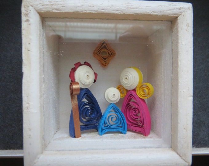 Beautiful Handmade Quilling Nativity Scene in Quilling, Miniature With ...