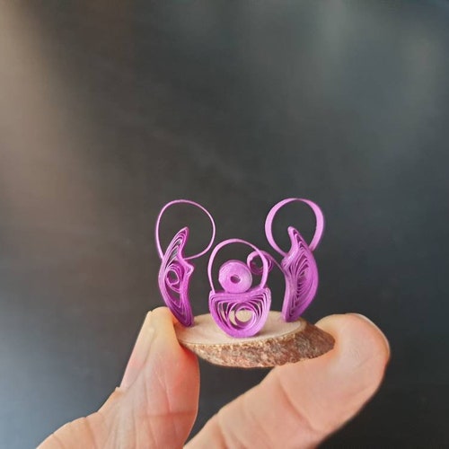 Unique Handmade Miniature Quilling Nativity Scene With a Paper - Etsy