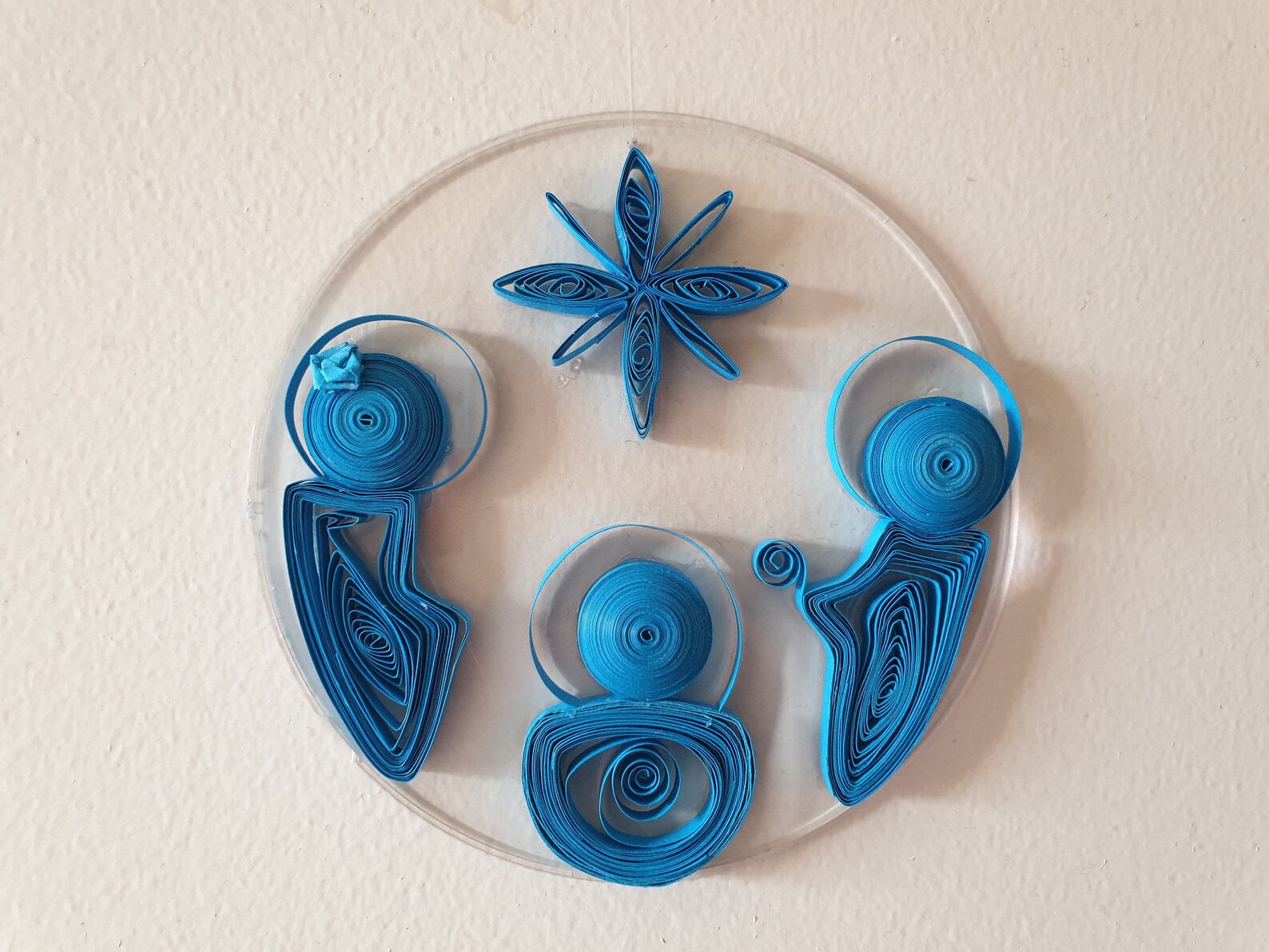 Unique and Special Quilled Nativity Scene on a Transparent Acrylic ...