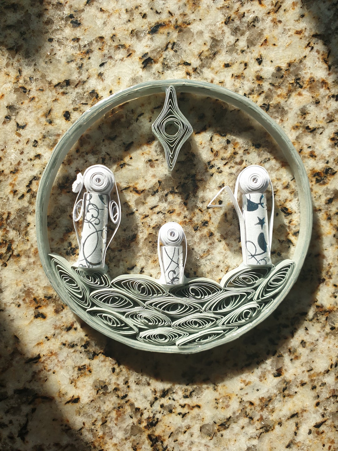 Circular Nativity Scene to Hang - Mini Ornament Quilling Set - Etsy