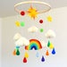 Rainbow Mobile Sun Mobile Felt Cloud Mobile Raindrops Baby - Etsy