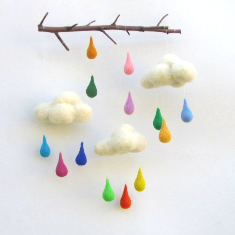 Rain Cloud Mobile - Etsy