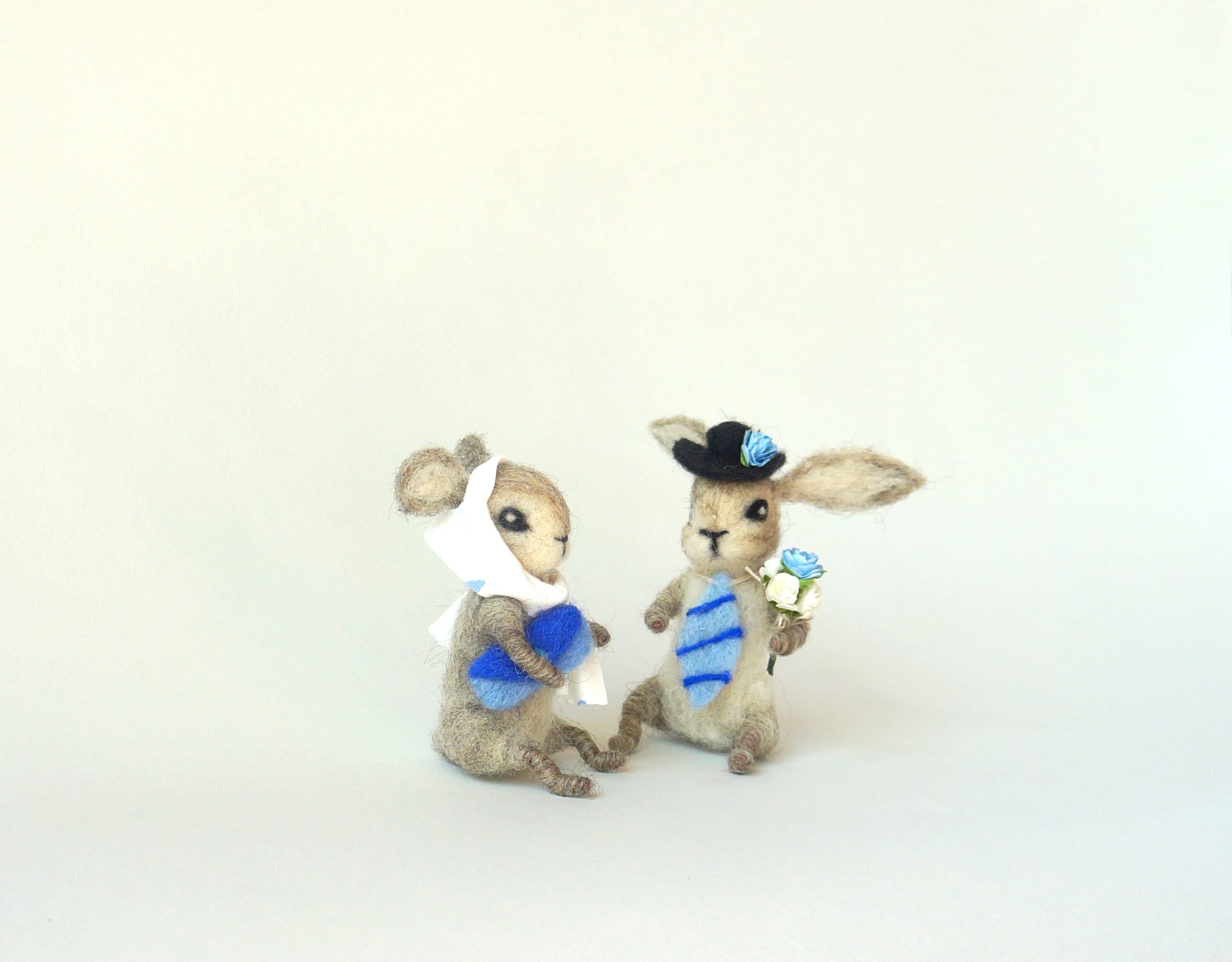 Bunnies couple Gift for grandma grandpa grandparents Animal | Etsy