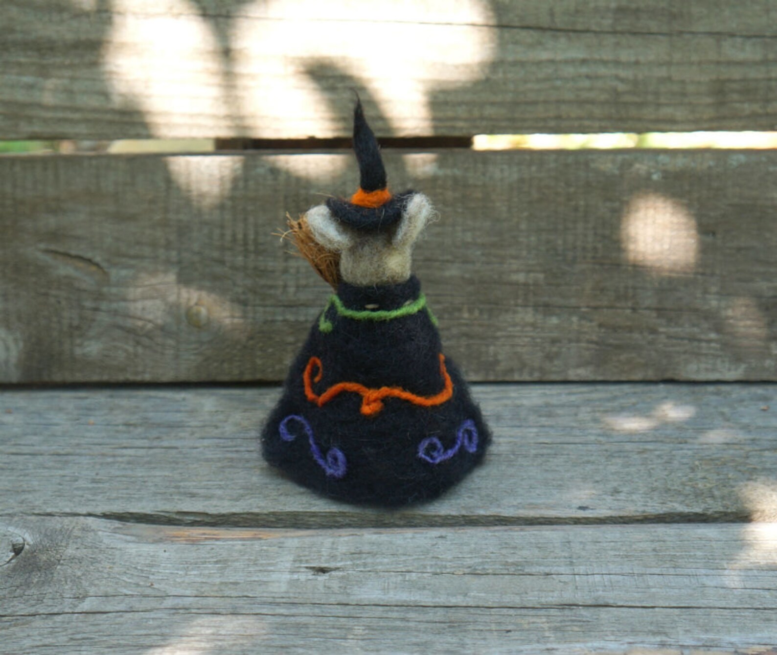 Halloween Witch Felted Bunny Broomstick Felted Rabbit - Etsy