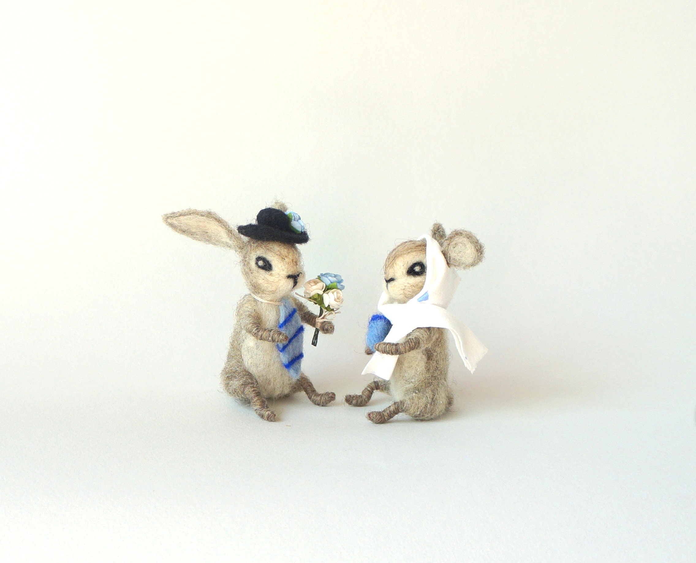 Bunnies couple Gift for grandma grandpa grandparents Animal | Etsy